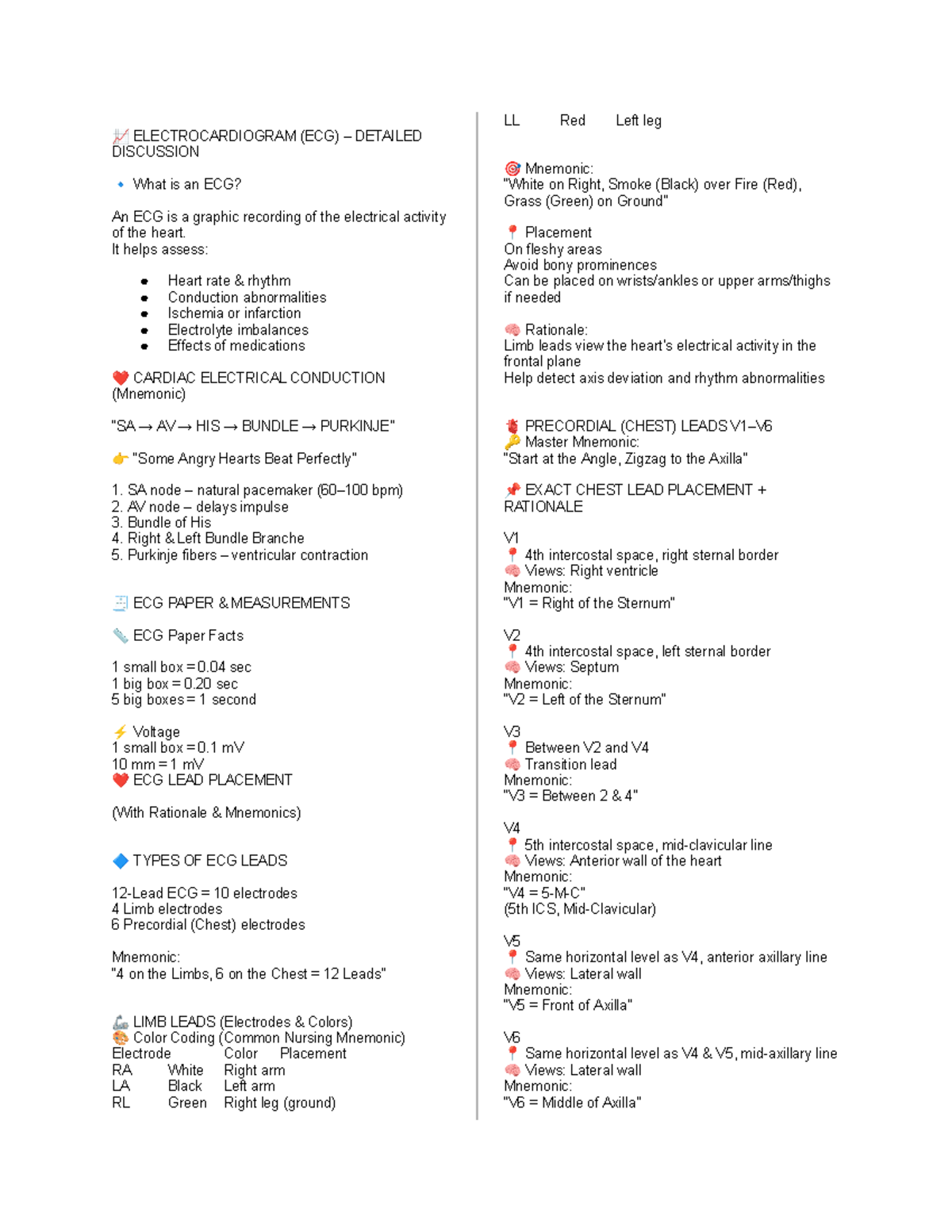 ECG & IV THERAPY: Comprehensive Study Notes for Nursing (NUR 101) - Studocu