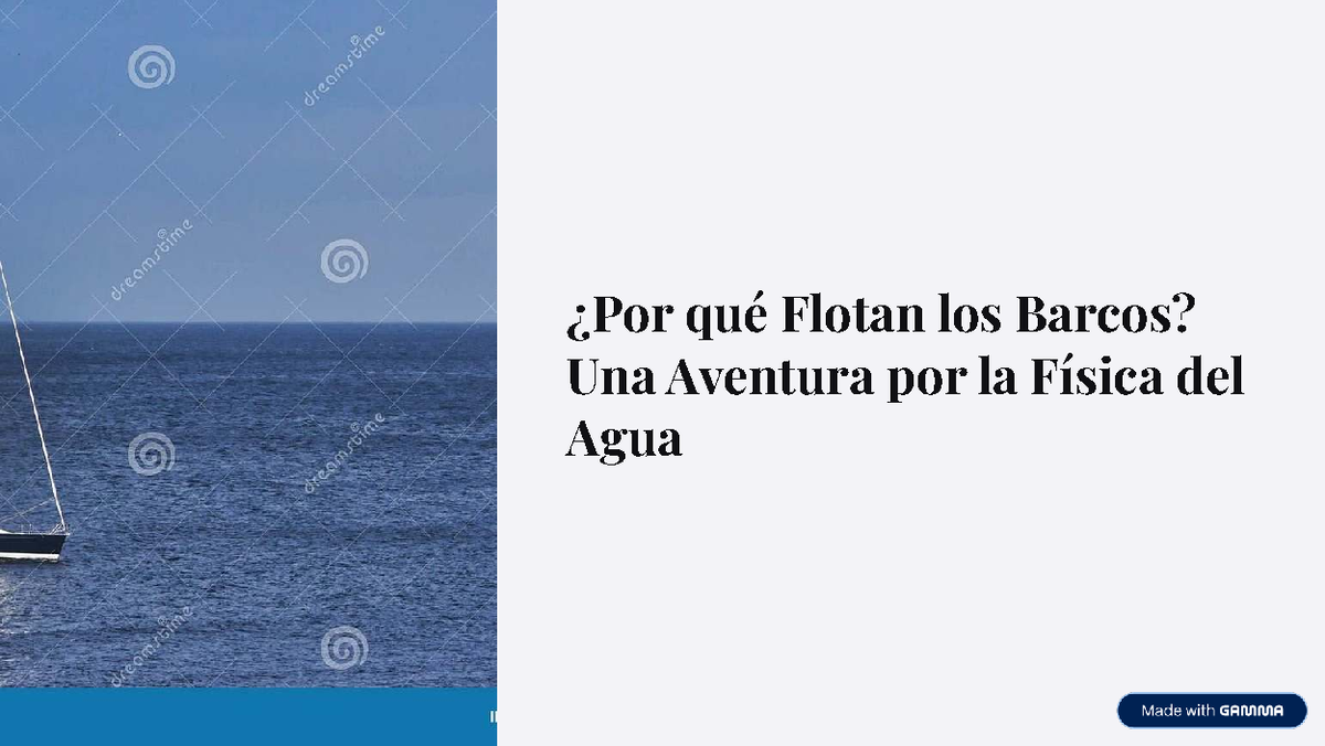 Por qué Flotan los Barcos: Aventura en la Física del Agua - Studocu