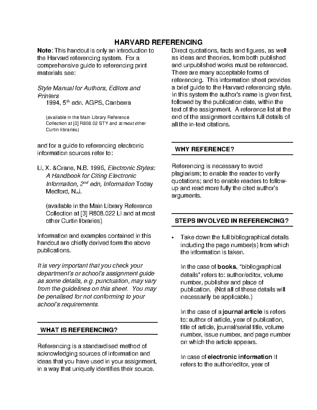 Harvard Referencing Guidelines: A Key to Acknowledging Sources - Studocu