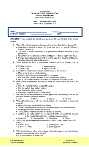 PR2-Chapter-1 - Lecture notes 1 - FORMULATING A RESEARCH TITLE SPECIFIC ...
