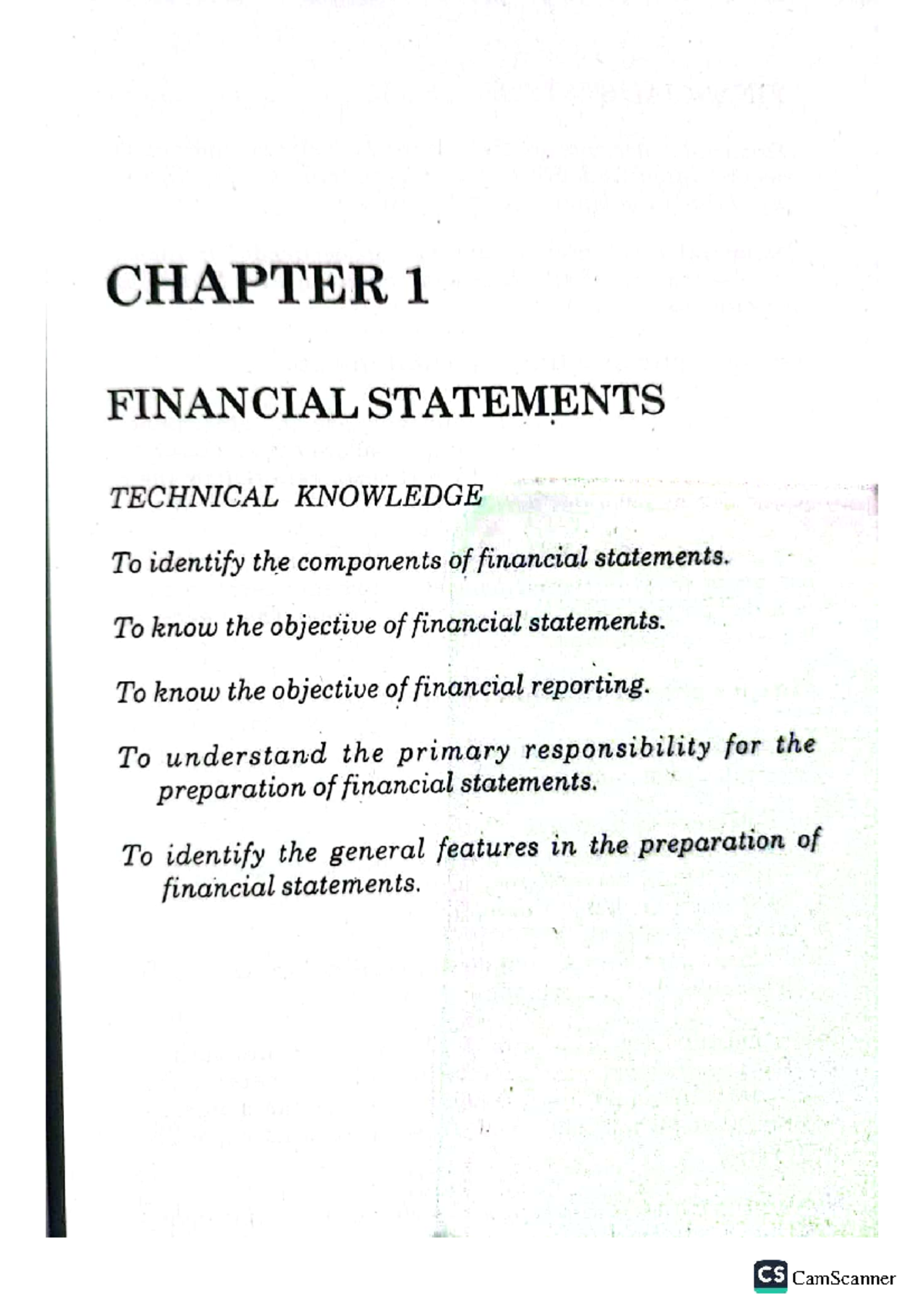 CS Intacc 3 - Chapter 1: Understanding Financial Statements and ...