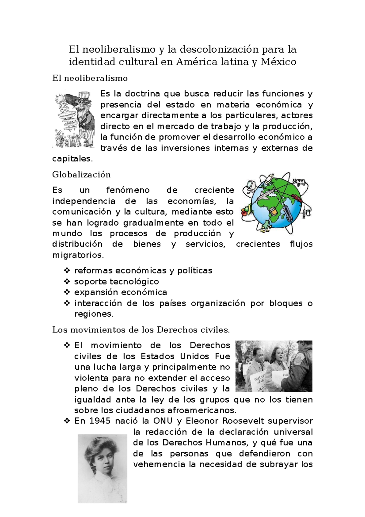 El neoliberalismo y su impacto en la identidad cultural en América ...