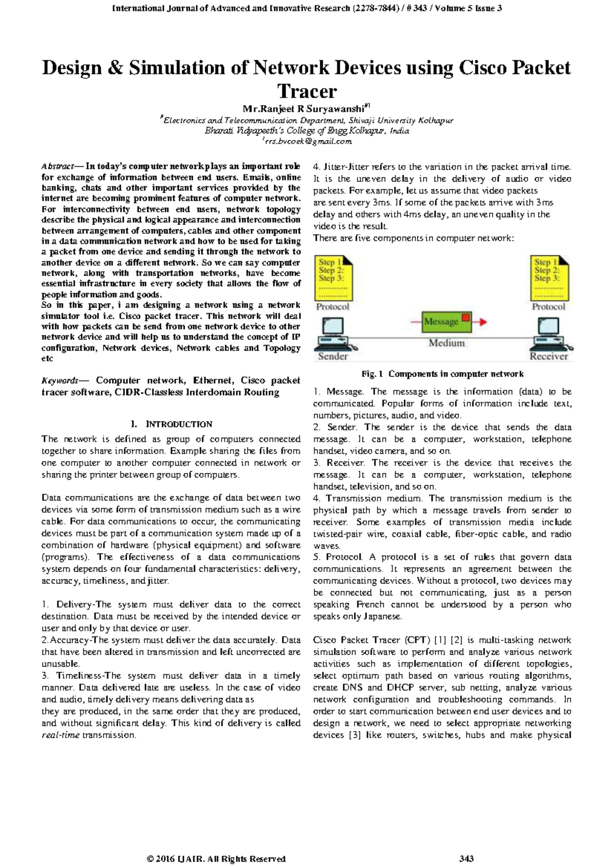 Design Simulation of Network Devices Using Cisco Packet Tracer - Studocu
