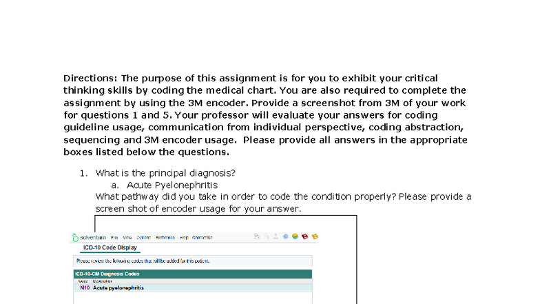 HIM2944 Module 02 Coding Assignment: Critical Thinking in Medical Chart ...