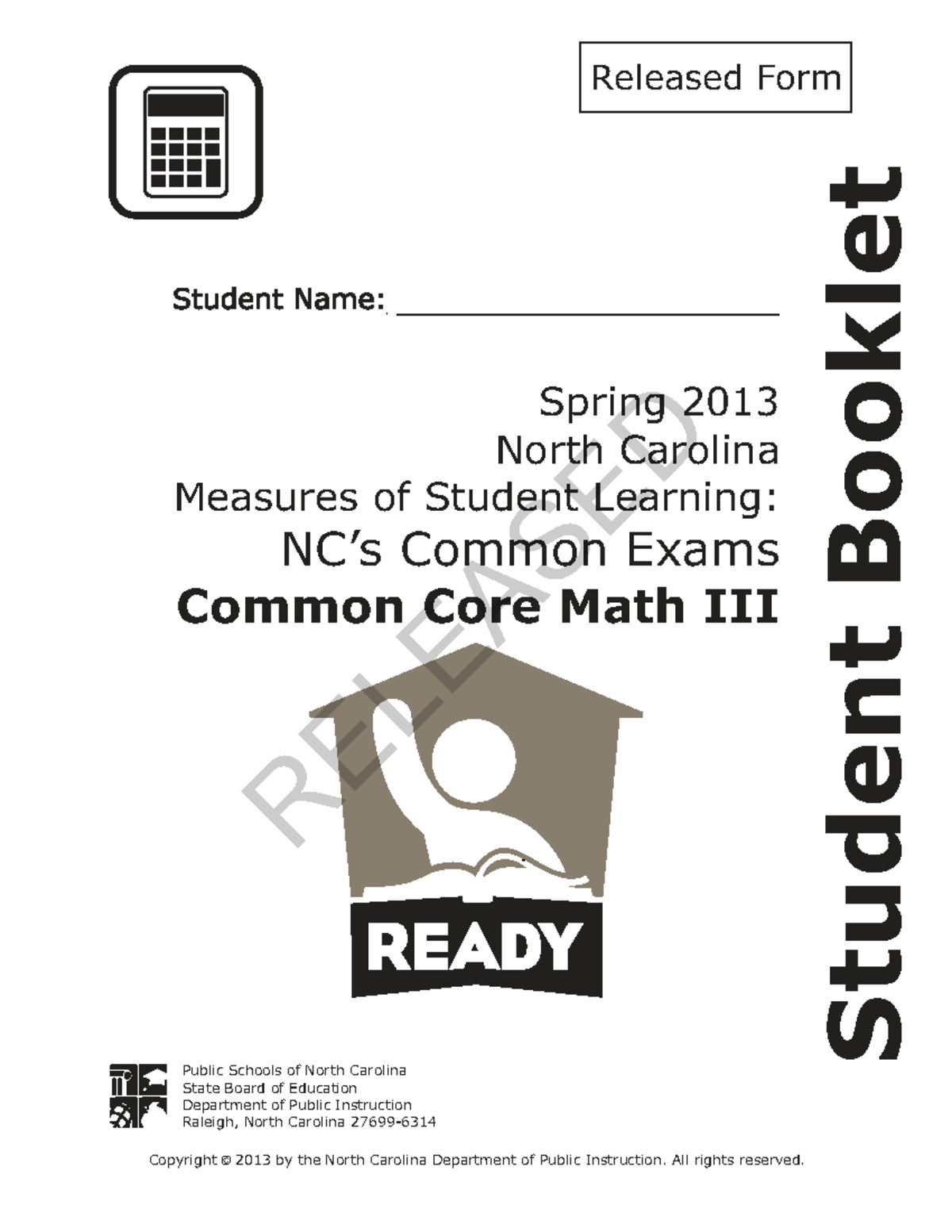 Math 3 Spring 2013: Common Core Released Exam Solutions - Studocu