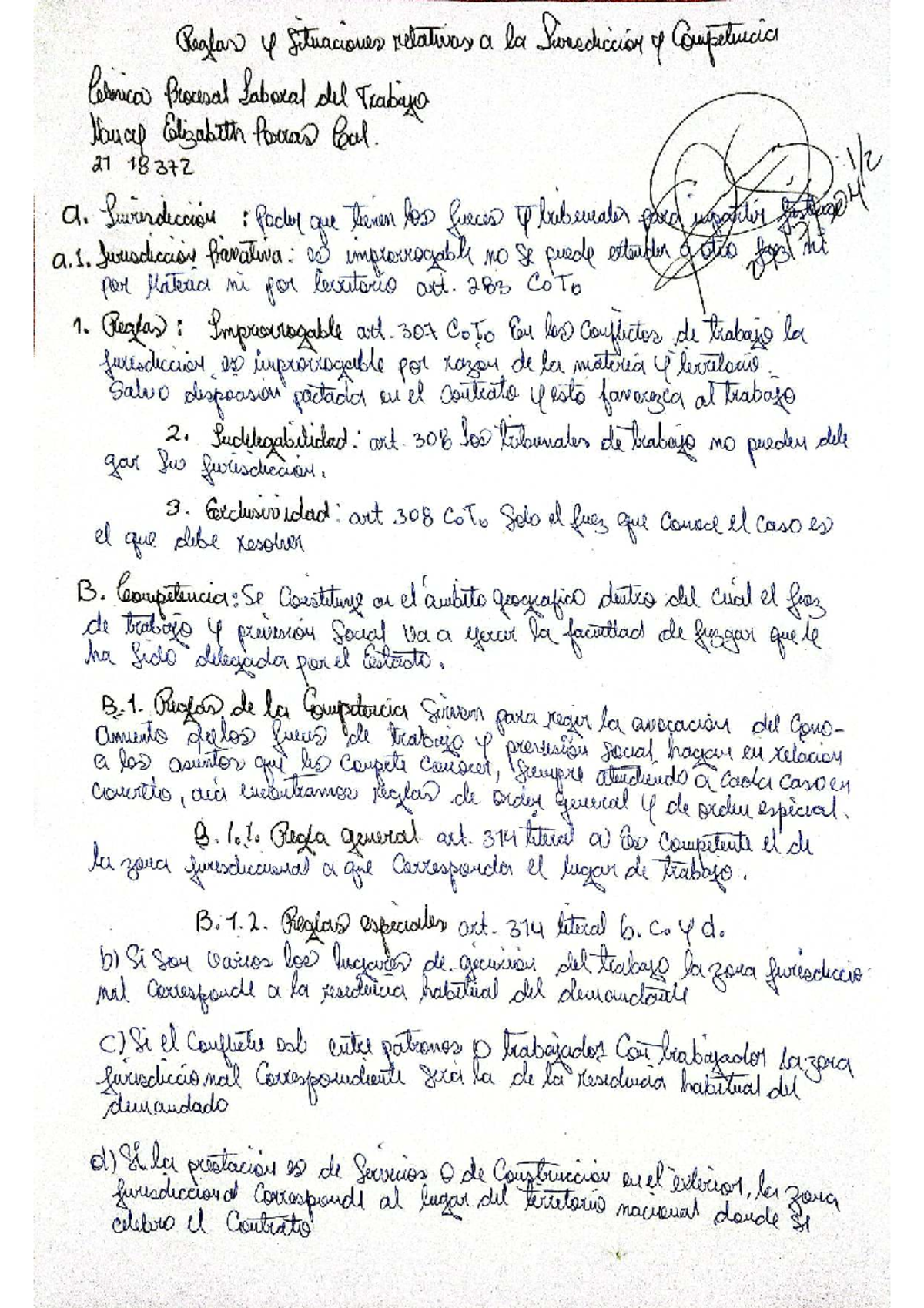 Reglas de Jurisdicción y Competencia en el Trabajo - Cal. 21 18372 ...