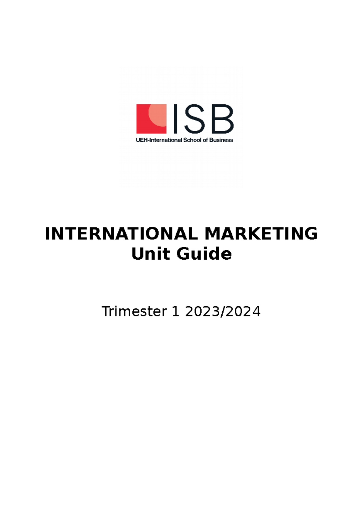 IM (DP) Unit Guide - International Marketing Overview & Assessments ...