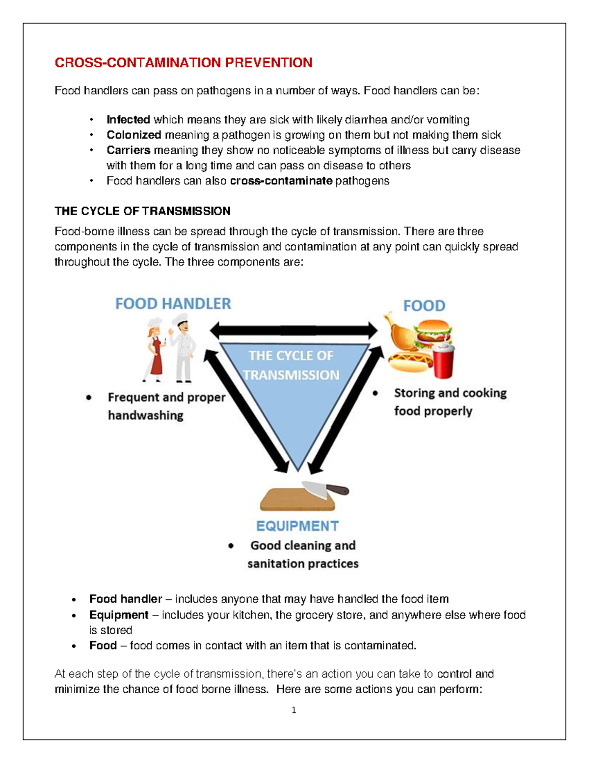 Module 6 - Cross-Contamination Prevention: Food Safety Essentials - Studocu