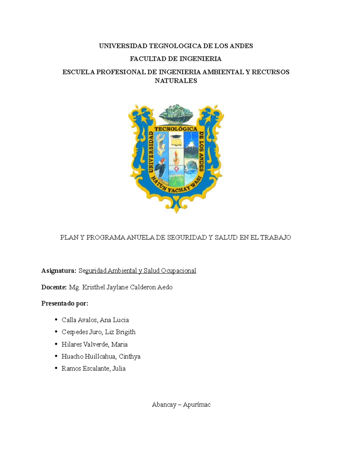 Plan Anual de Seguridad y Salud en el Trabajo - SST 2026 - Studocu
