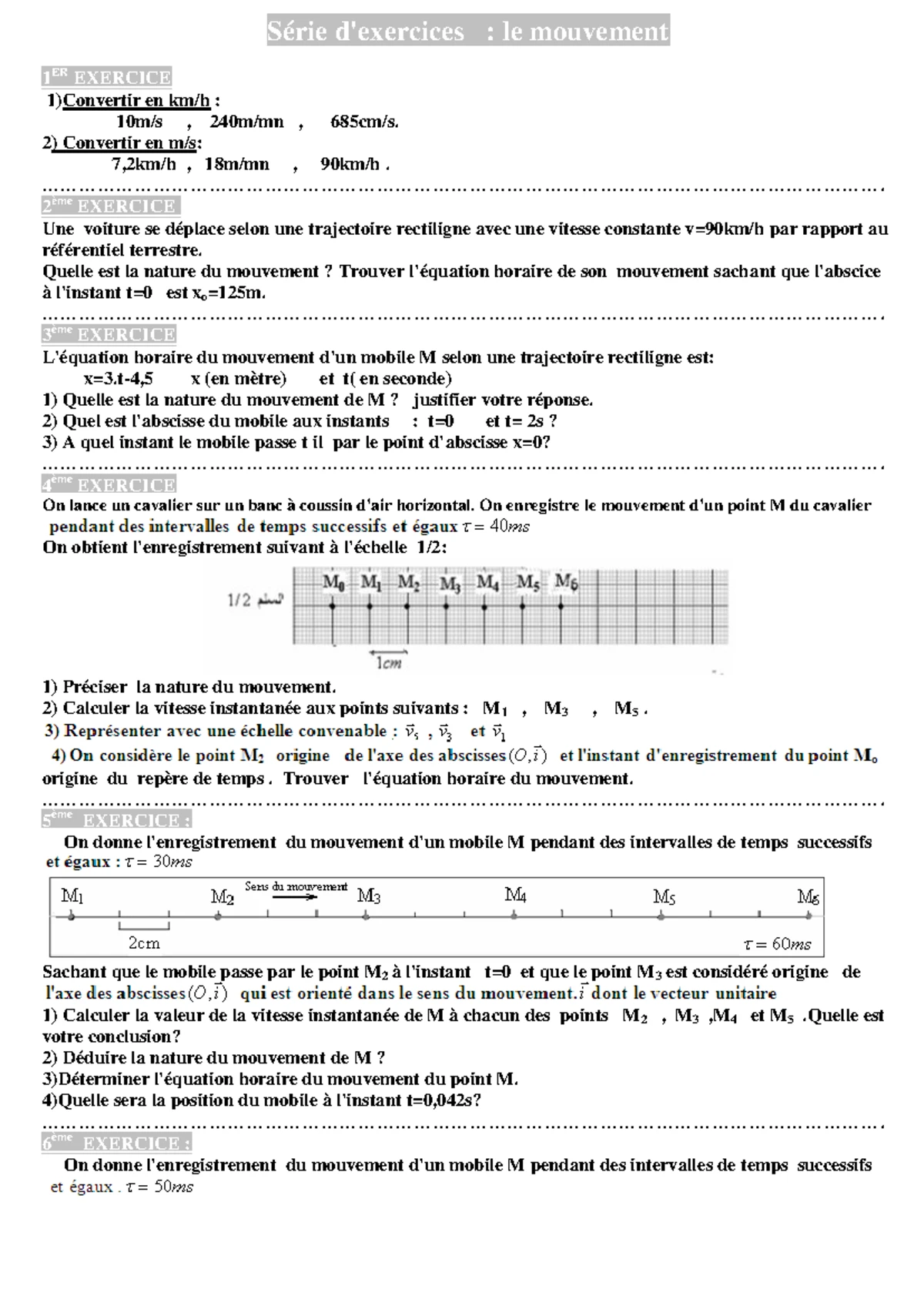 Fiche de Cours: Mouvement dans un Champ Uniforme (Physique) - Studocu