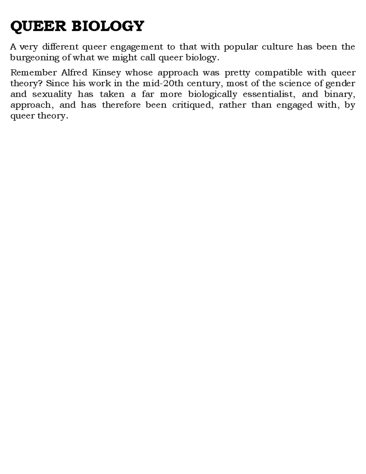 Queer Theory: Exploring Identity, Intersectionality, and Activism - QUEER BIOLOGY A very ...