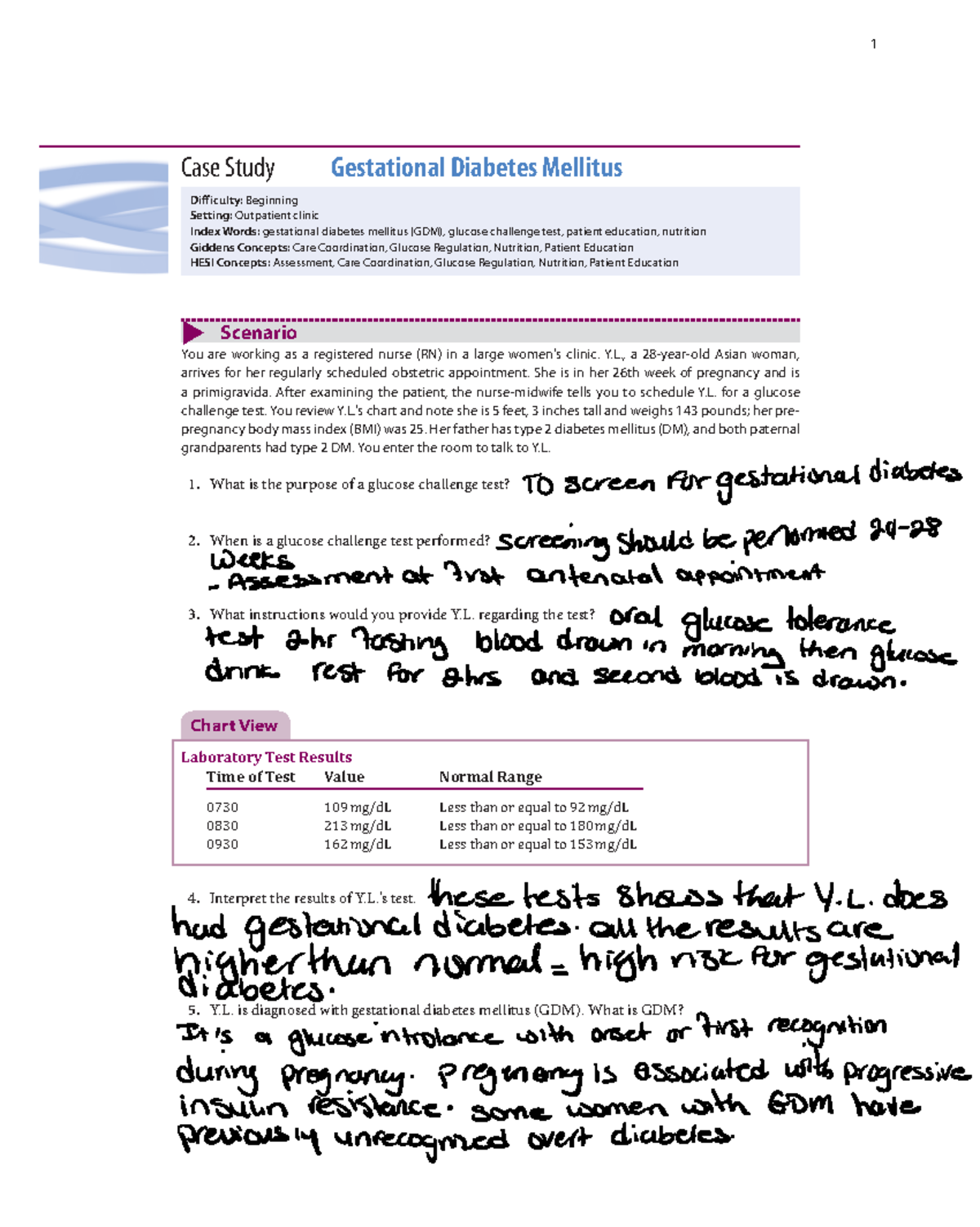 Case Study: Gestational Diabetes Mellitus (GDM) Diagnosis & Management ...
