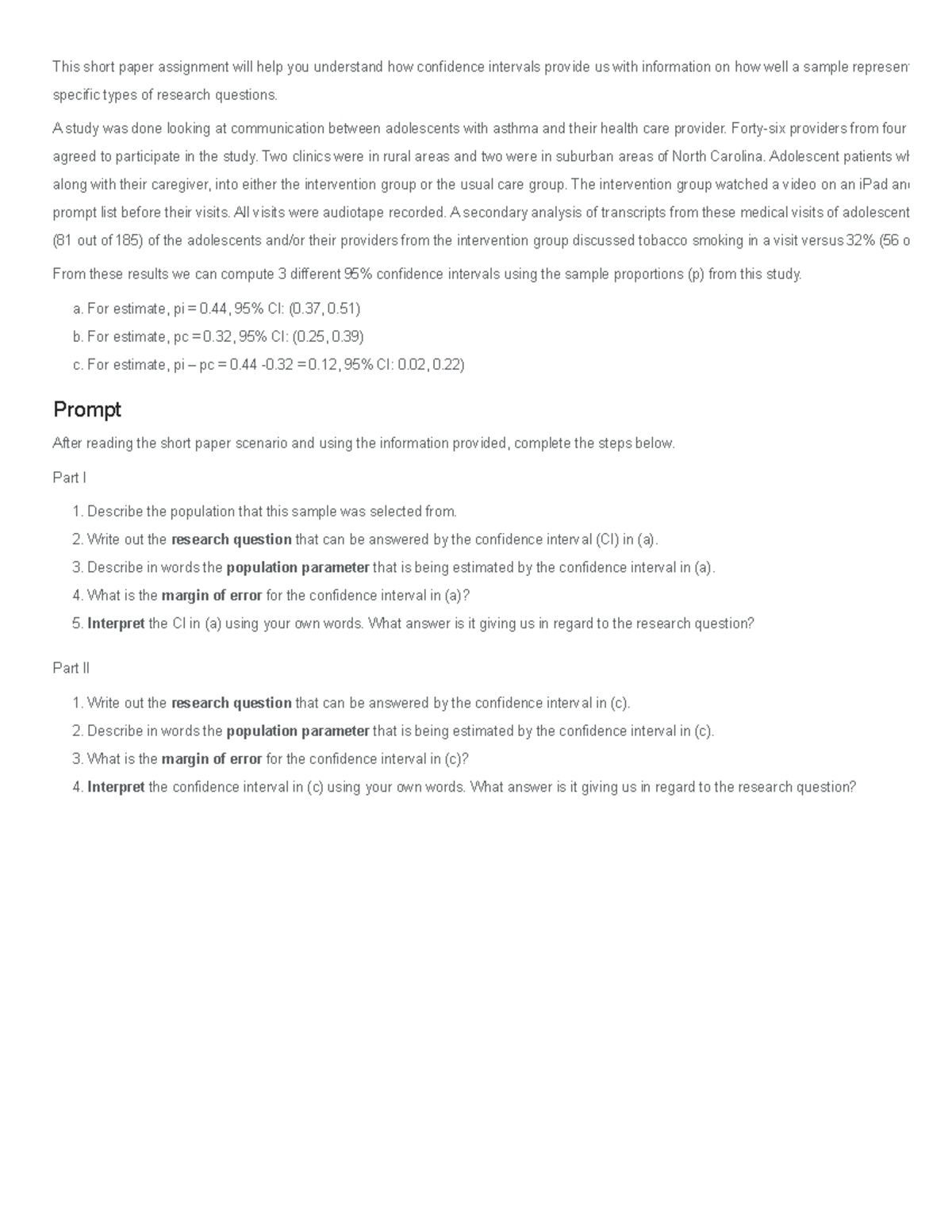 IHP-340-T2856 Short Paper Guidelines: Analyzing Confidence Intervals in ...