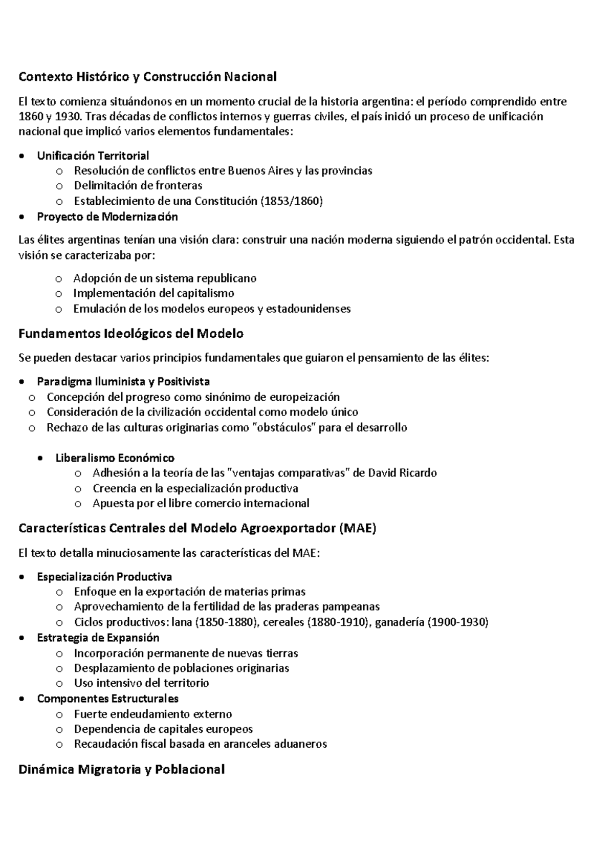 Clase 3: MAE - Modelo Agroexportador en la Historia Argentina - Zicari ...