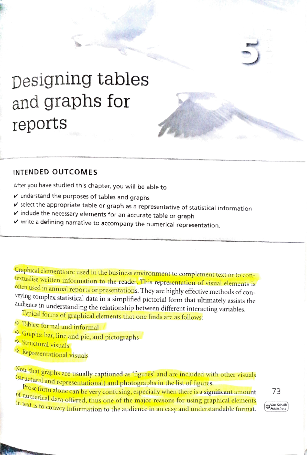 Chapter 5: Designing Tables and Graphs for Reports in Business ...