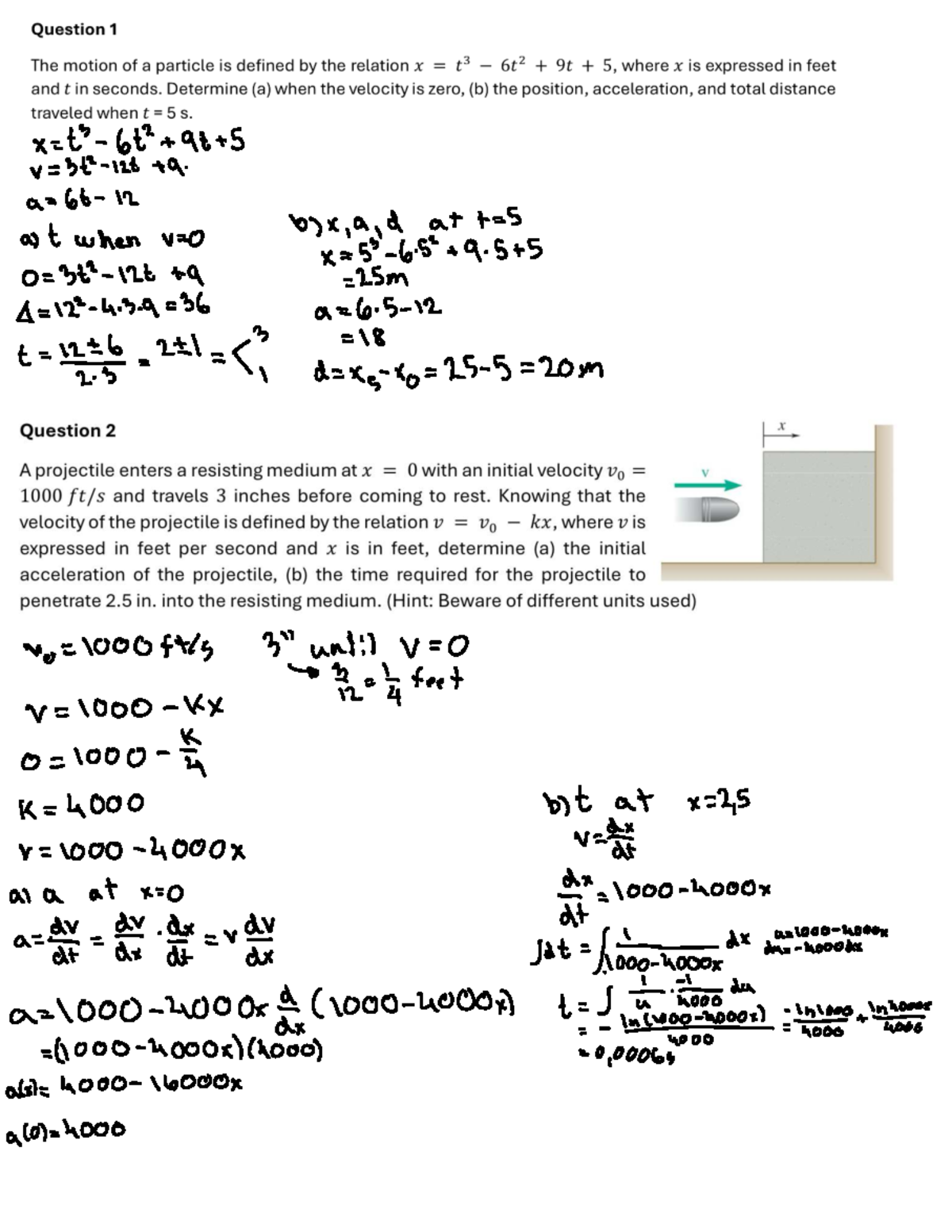 ENGR243 Assignment 1: Motion and Projectile Analysis - Studocu