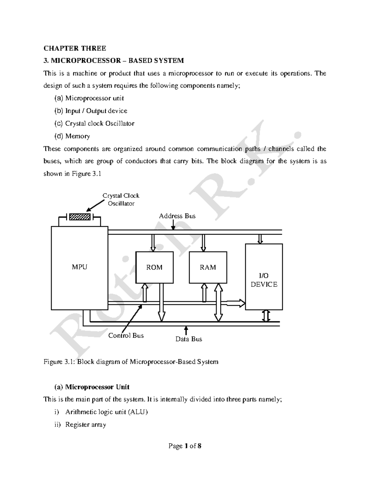 COMP 415 CHAPTER 3: Microprocessor Based Systems Overview - Studocu