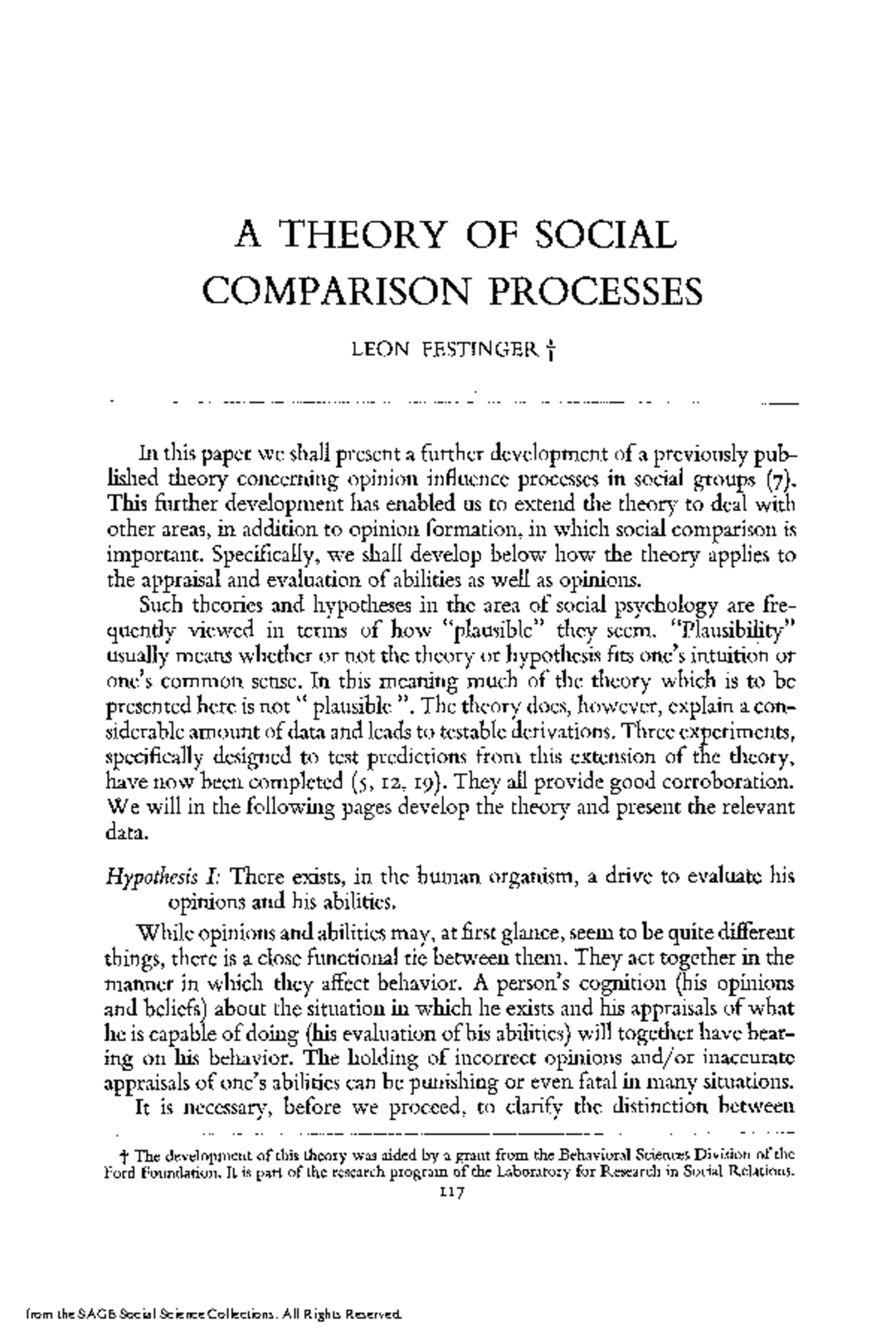 A Theory of Social Comparison Processes: Insights and Implications ...