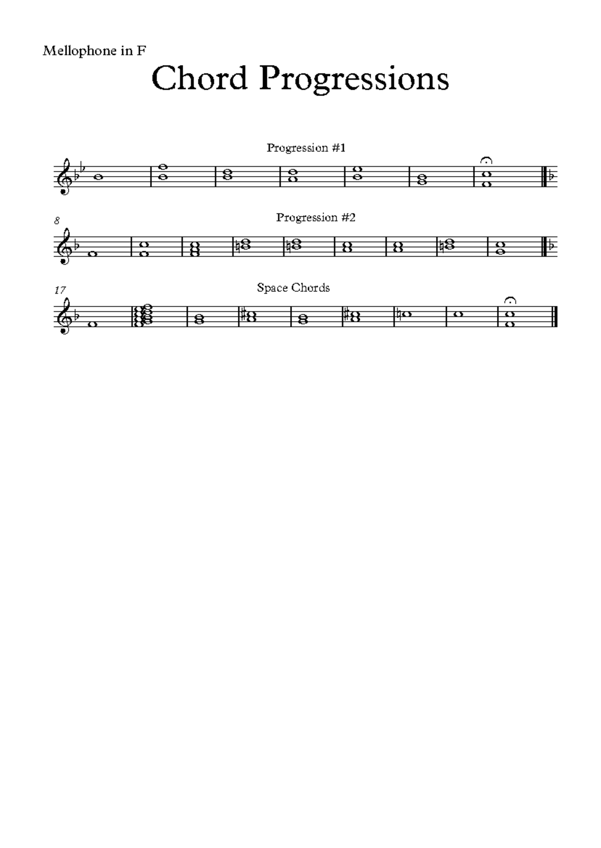 Copy of Millbrook Marching Band Warm-Ups Chords - Mellophone in F ...