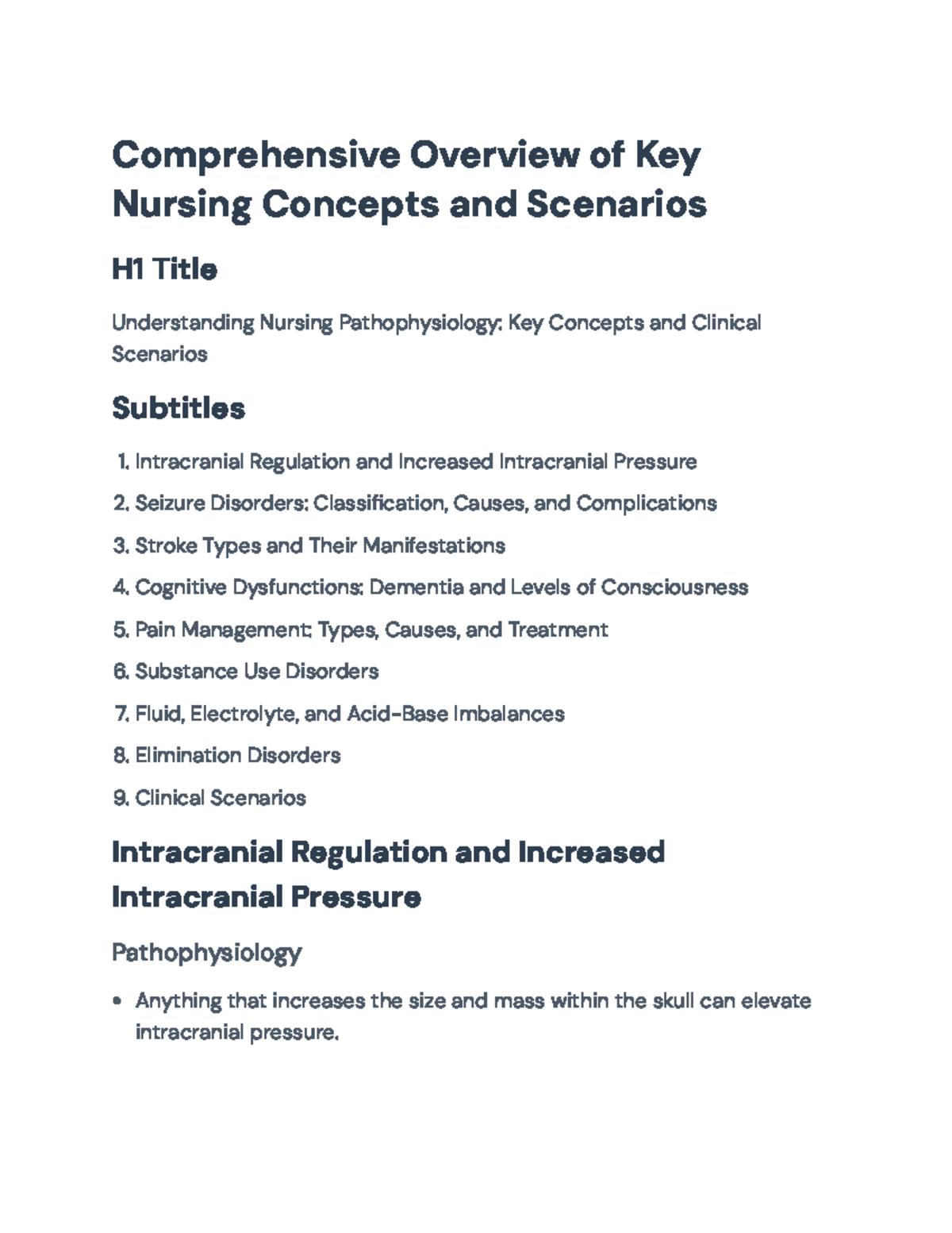 Nursing Pathophysiology Overview: Key Concepts & Clinical Scenarios ...