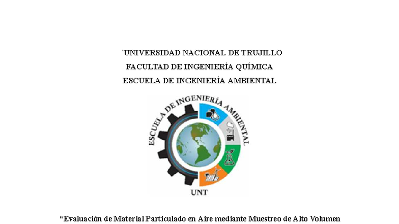 Informe de Laboratorio 05: Muestreo de Material Particulado con HiVol ...