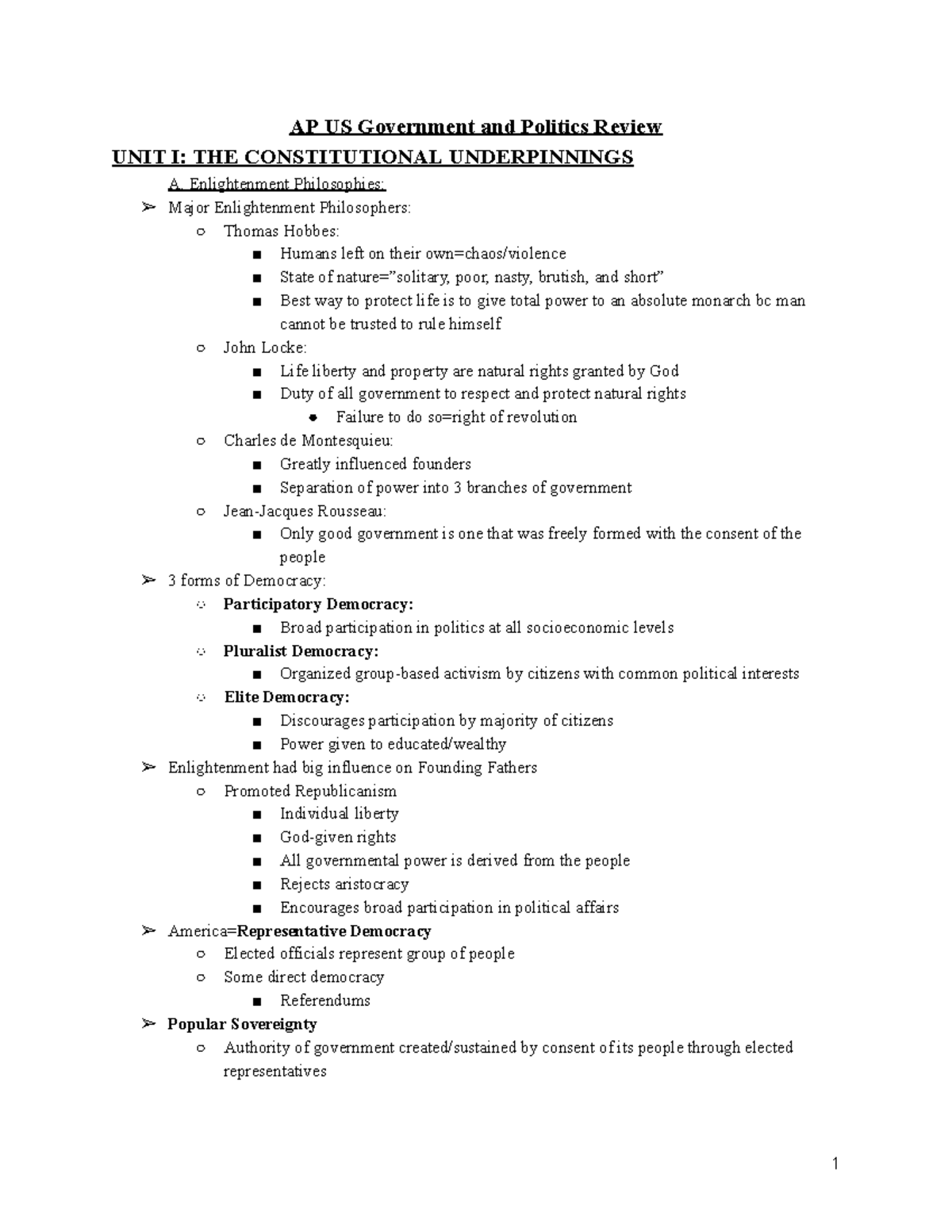 AP US Government and Politics Review: Key Concepts for 2026-2027 - Studocu