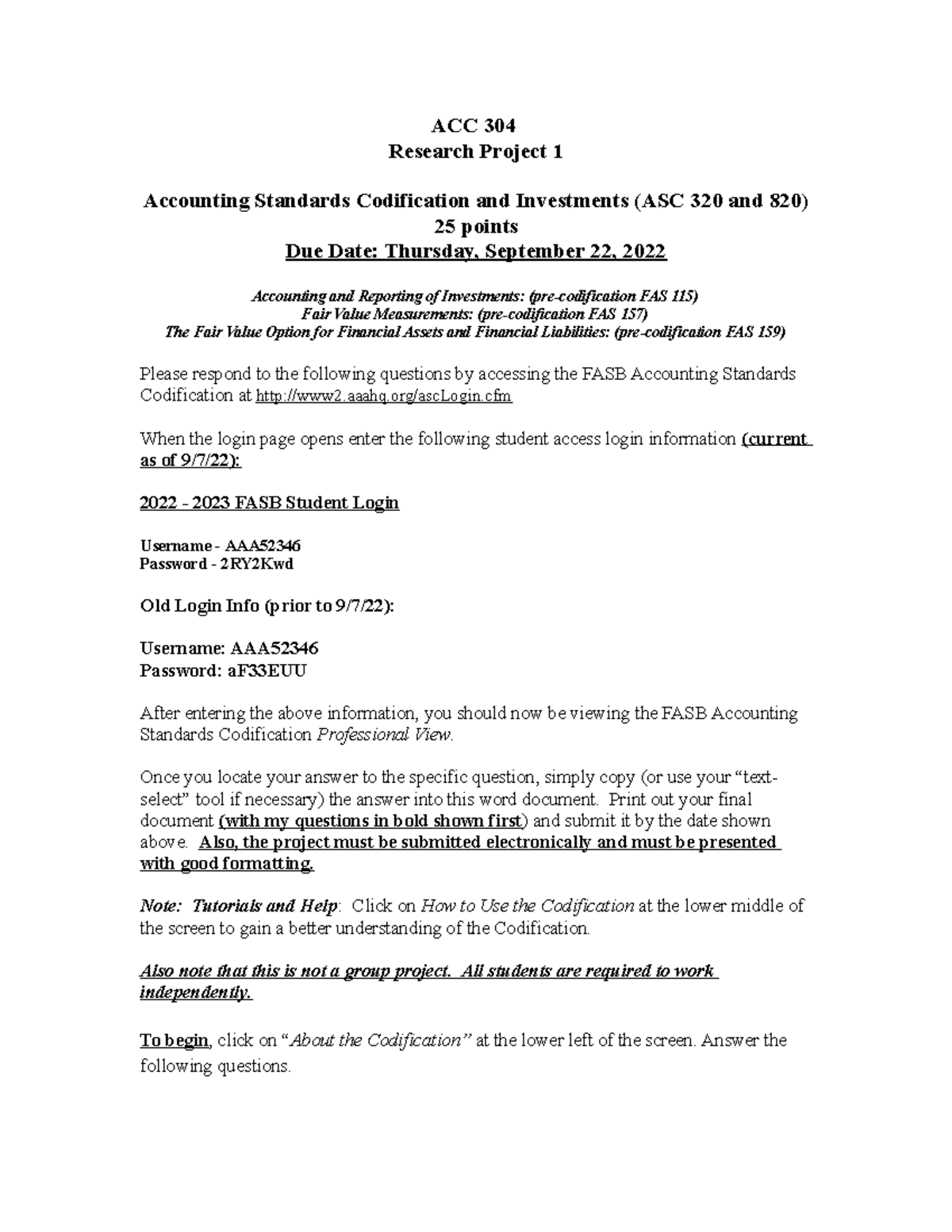 ACC 304 Research Project 1: Accounting Standards Codification Insights ...