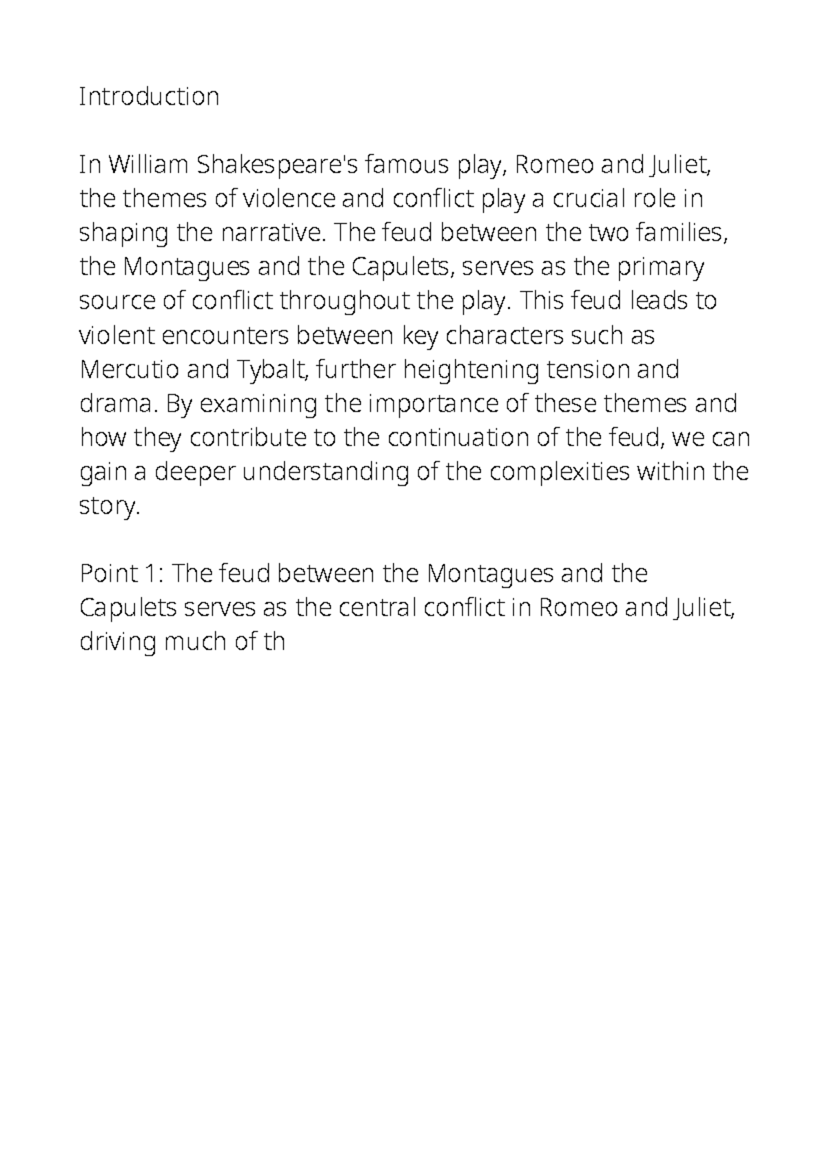 Shakespeare's "Romeo and Juliet": Analyzing Violence & Conflict Themes ...