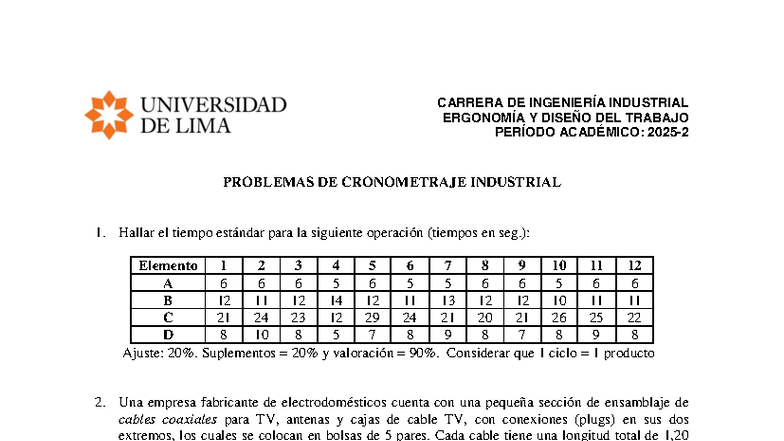 Prob-cronom HM 2025-2 - servira para el examen - CARRERA DE INGENIERÍA ...