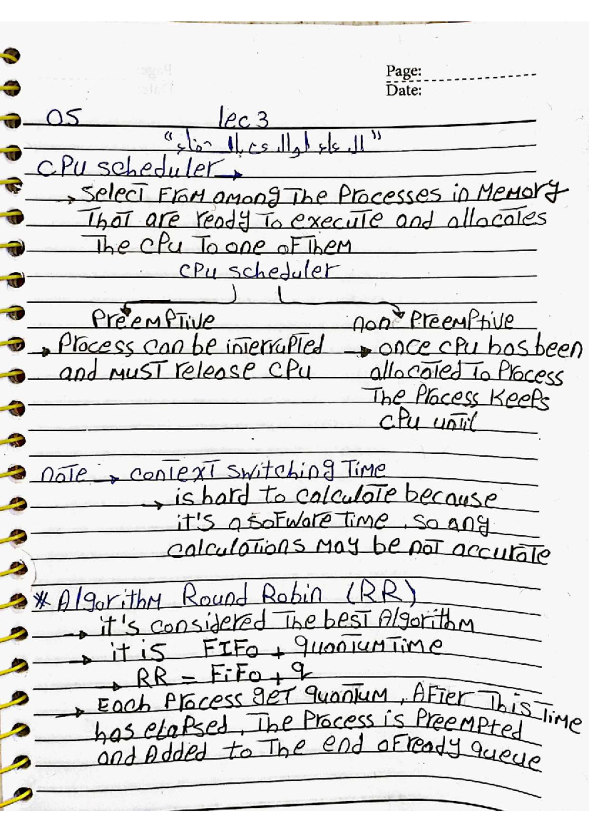 OS Lec 3 - CPU Scheduling Algorithms and Performance Analysis - Studocu