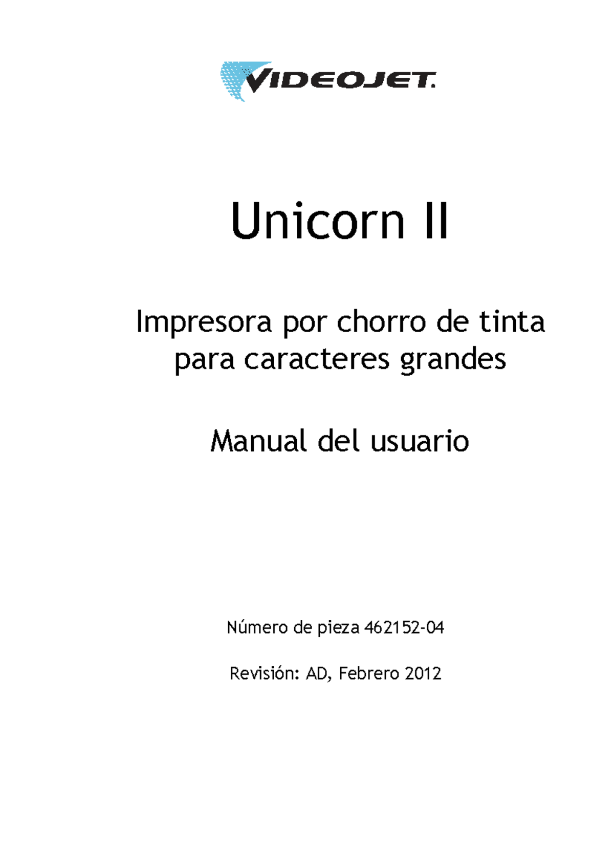 Manual del Usuario de la Impresora Unicorn II - Videojet (Rev AD) - Studocu