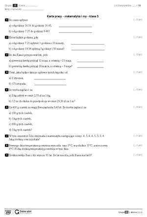 Symetrie i Osi Symetrii - Zestaw Zadań Klasa 8 - Studocu
