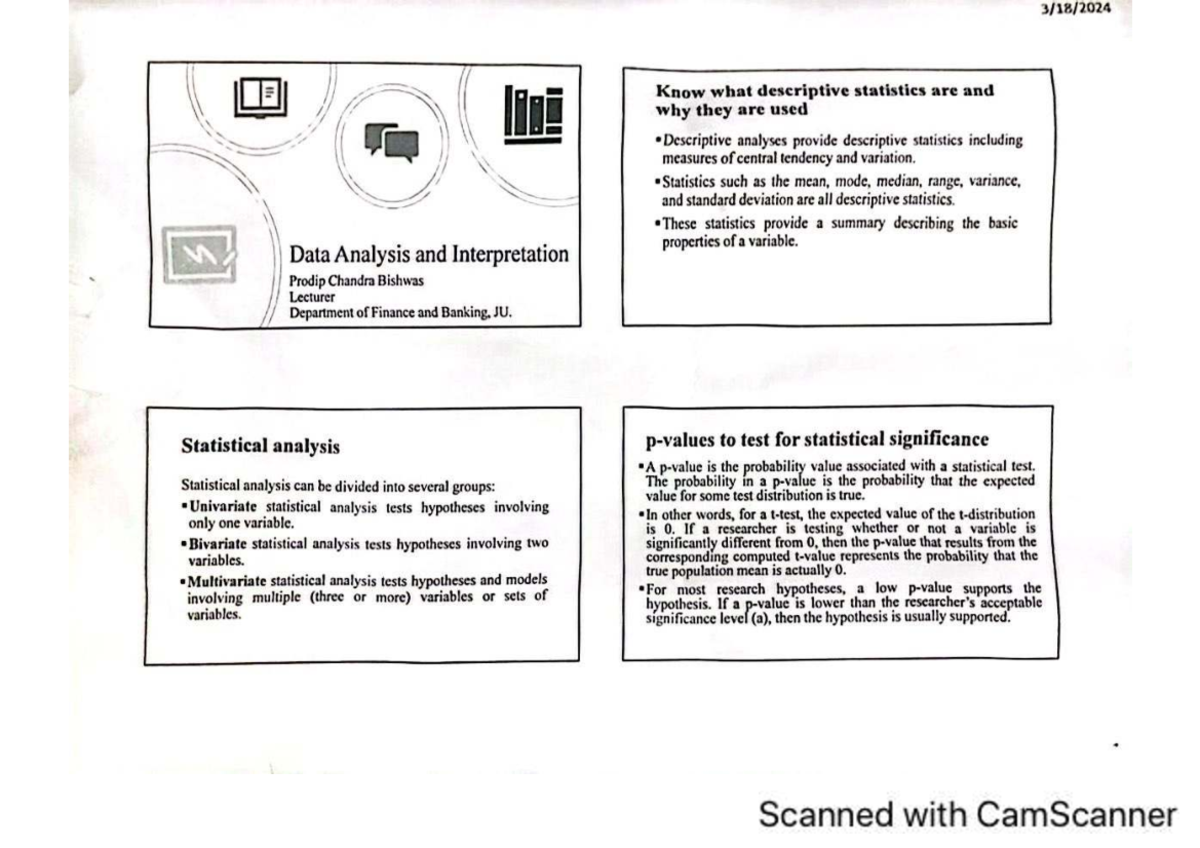 Descriptive Statistics and Their Applications in Data Analysis - Studocu