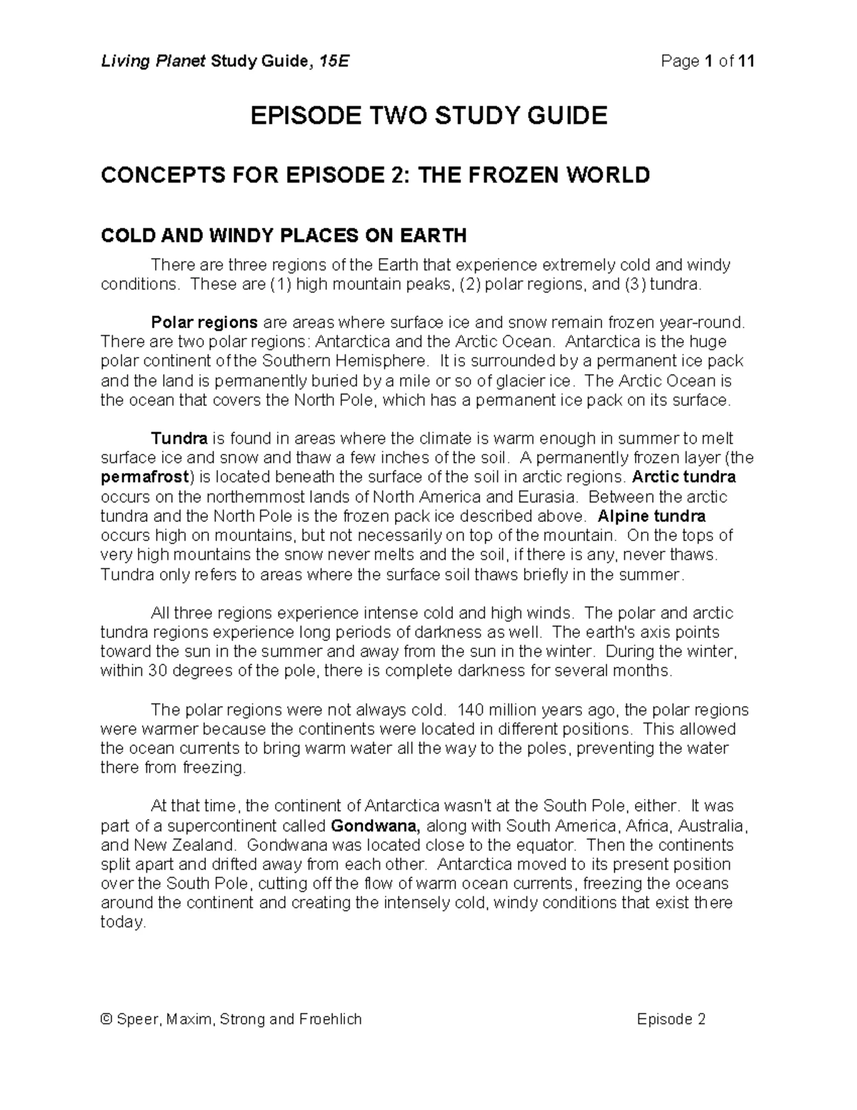 Living Planet Study Guide: Episode 3 - Northern Forests Overview - Studocu