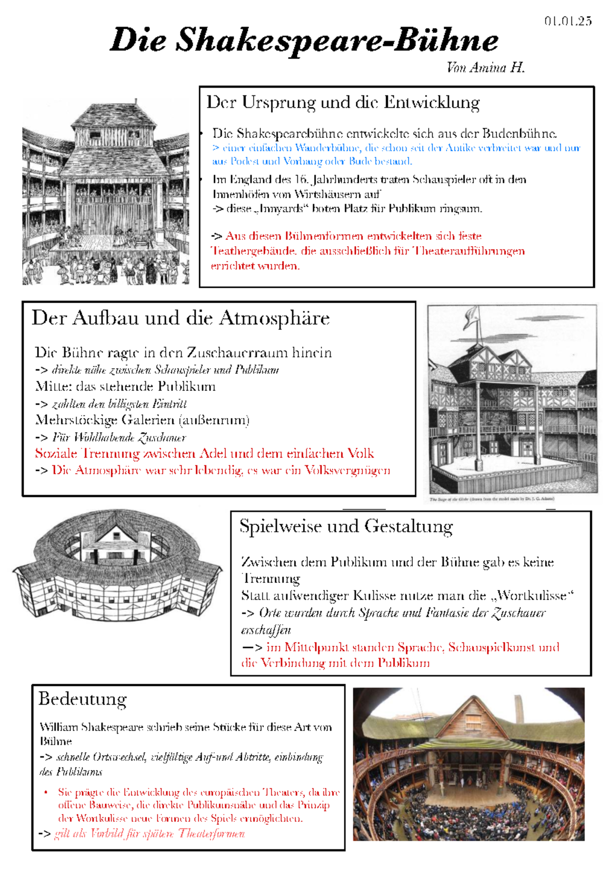 Die Entwicklung der Shakespeare-Bühne: Ursprung und Bedeutung - Studocu