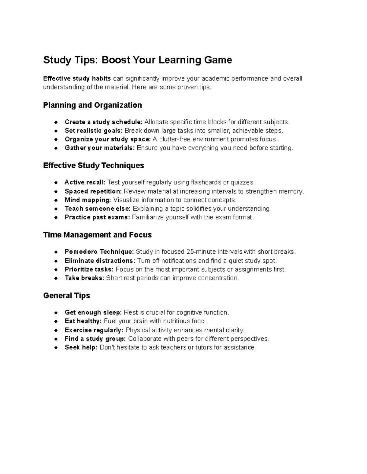 Time Management - Study Tips: Boost Your Learning Game Effective study ...
