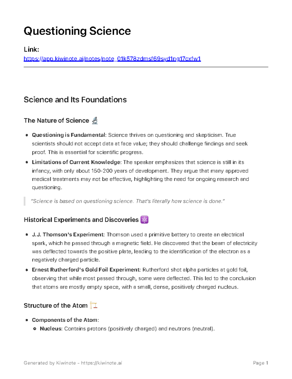 Questioning Science: Foundations of Chemistry (CHEM 101) - Studocu