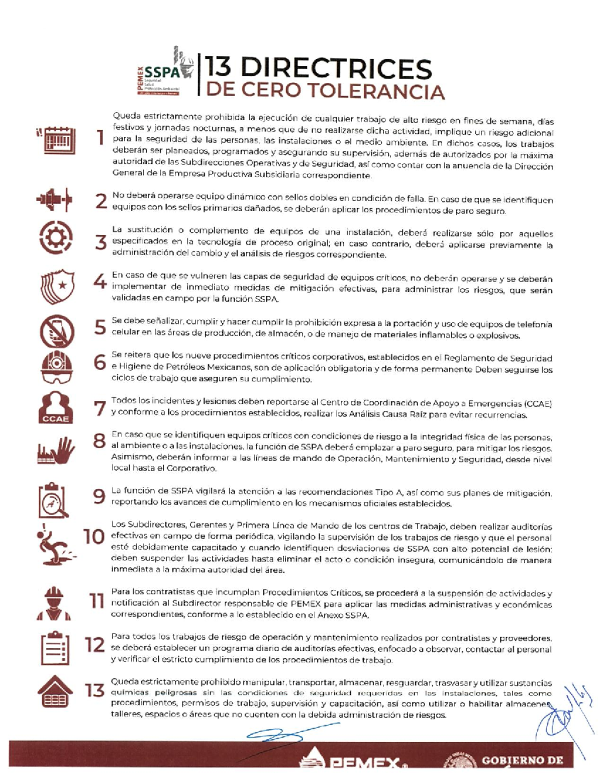 13 Directrices De Cero Tolerancia Sspa Actualización 2023 Studocu