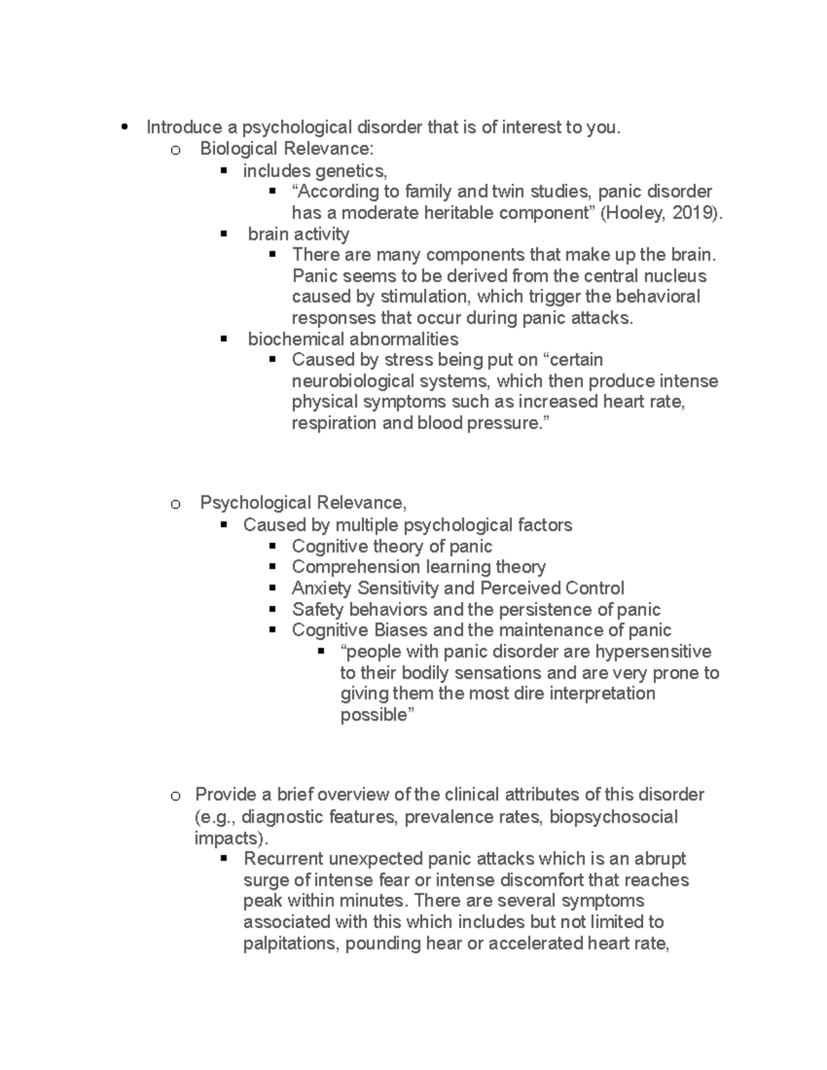Abnormal Psychology Presentation Word doc - Introduce a psychological ...