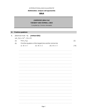 Math AA SL-Formula Booklet - © International Baccalaureate Organization ...