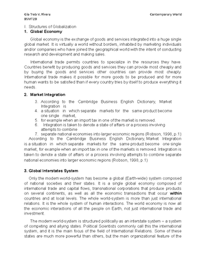 Module 1 - The Contemporary World - MODULE 1: THE CONTEMPORARY WORLD ...