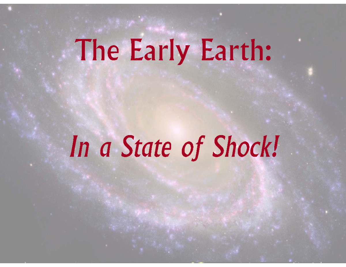 Early Earth Formation and Evolution: A Comprehensive Overview PROF 2026 ...