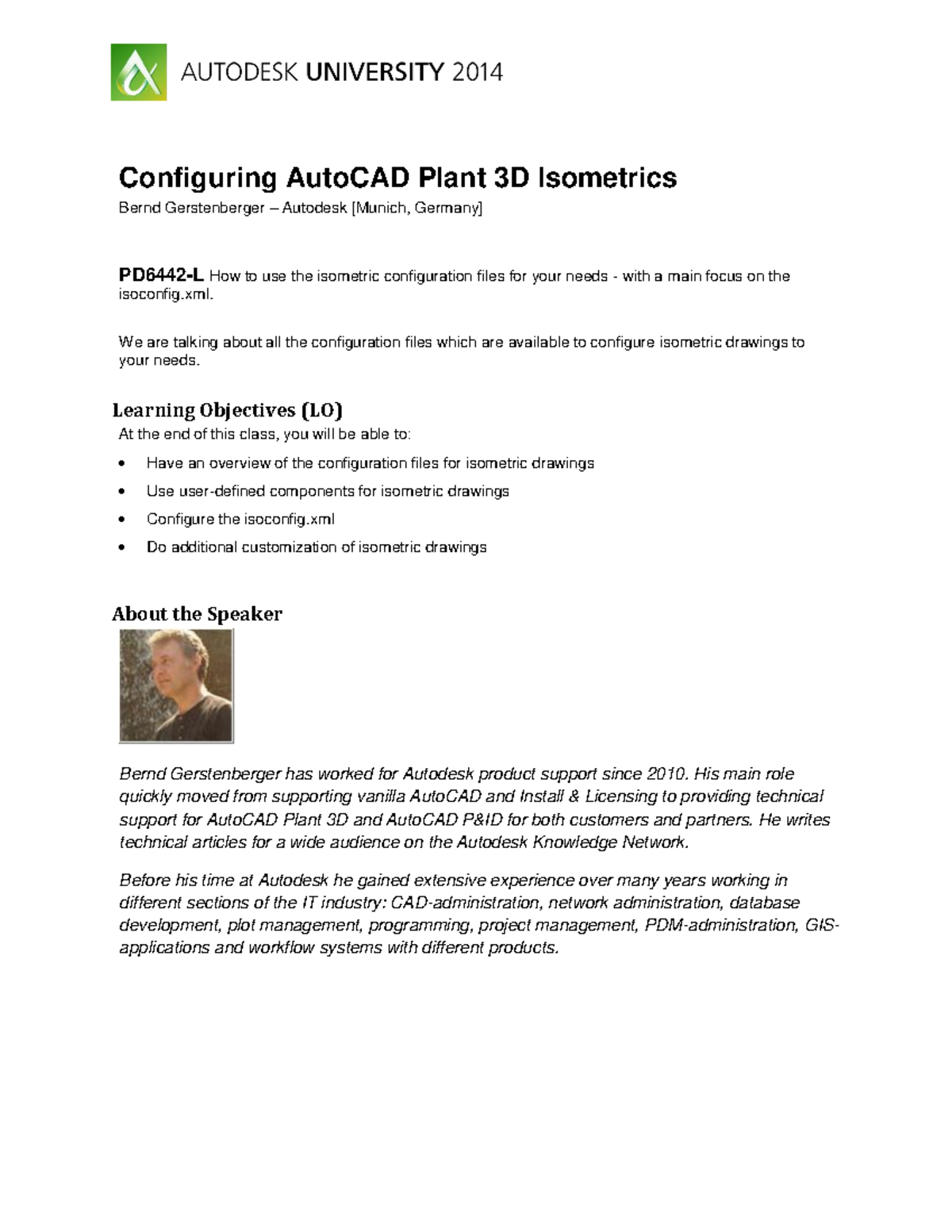Configuring AutoCAD Plant 3D Isometrics: A Comprehensive Guide - Studocu