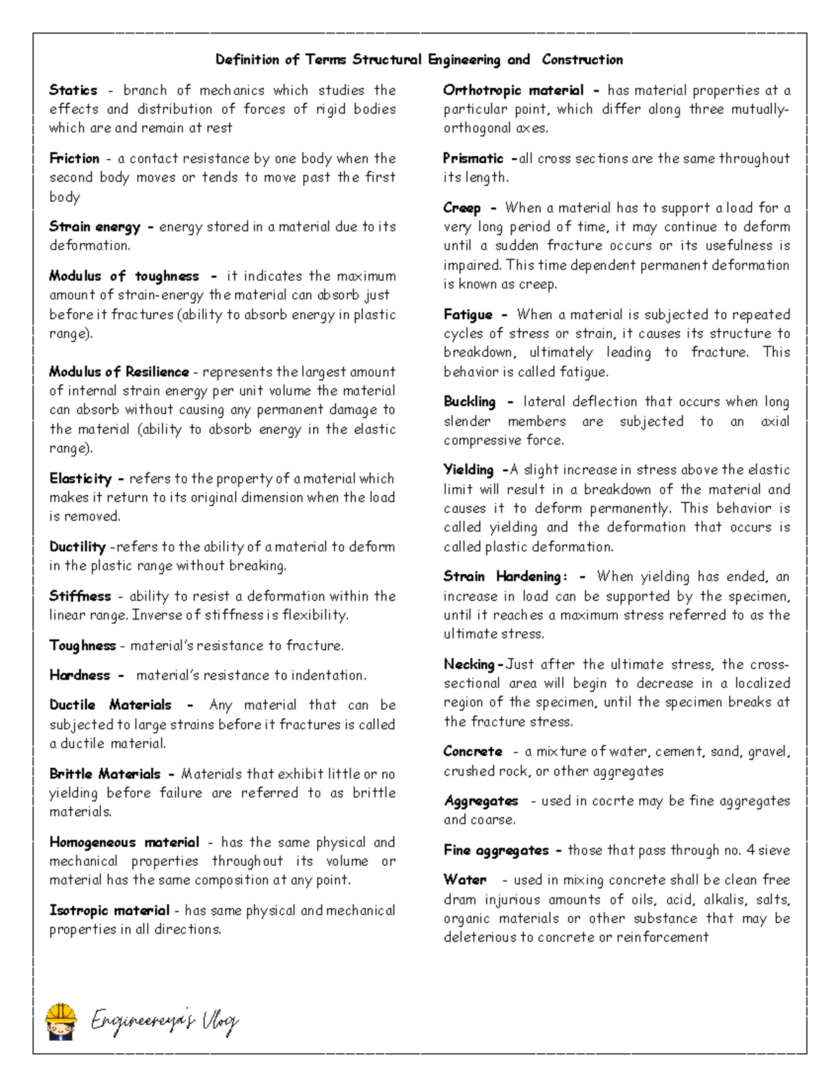 Structural Engineering & Construction Terms: Key Definitions Explained - Studocu