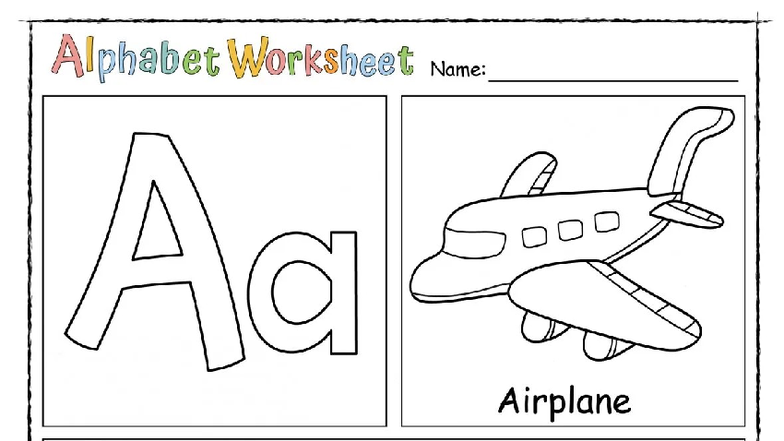 Alphabet & Phonics Practice Worksheet: Tracing & Coloring Activities ...