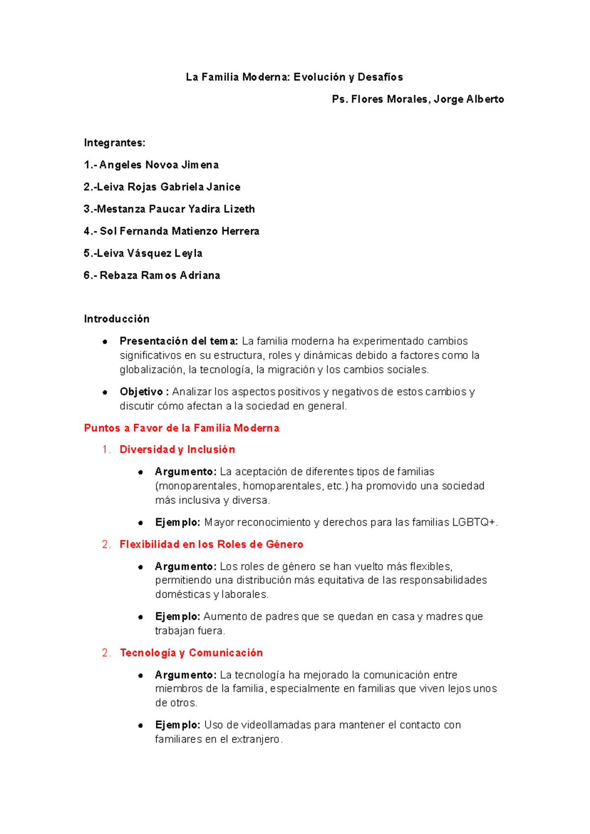 TGrupal: La Familia Moderna - Evolución y Desafíos - Studocu