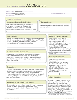 2022 ATI Medication Template- Oxycodone - ACTIVE LEARNING TEMPLATES ...