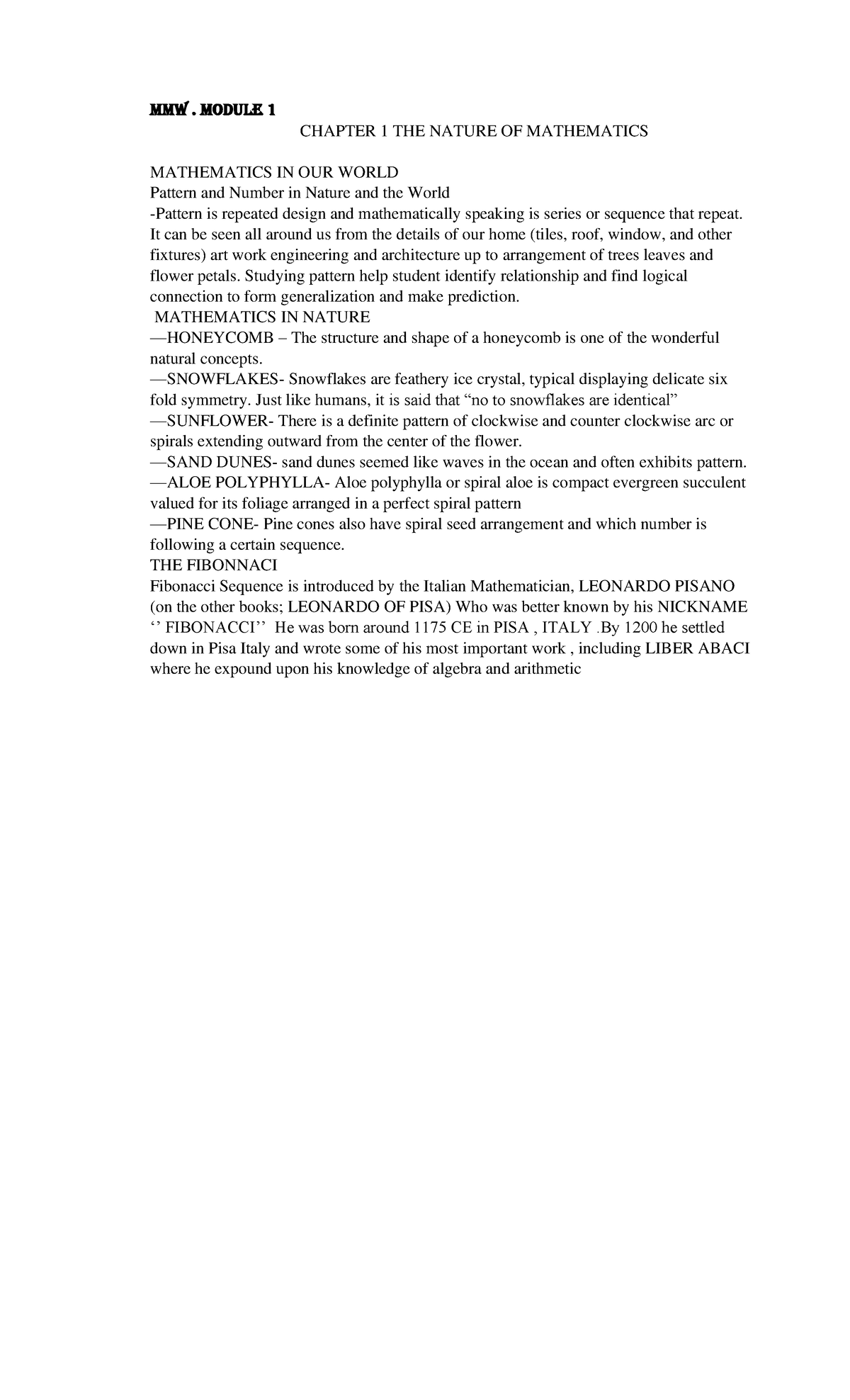 MMW 1st Sem Reviewer: Nature of Mathematics & Problem Solving Methods - Studocu