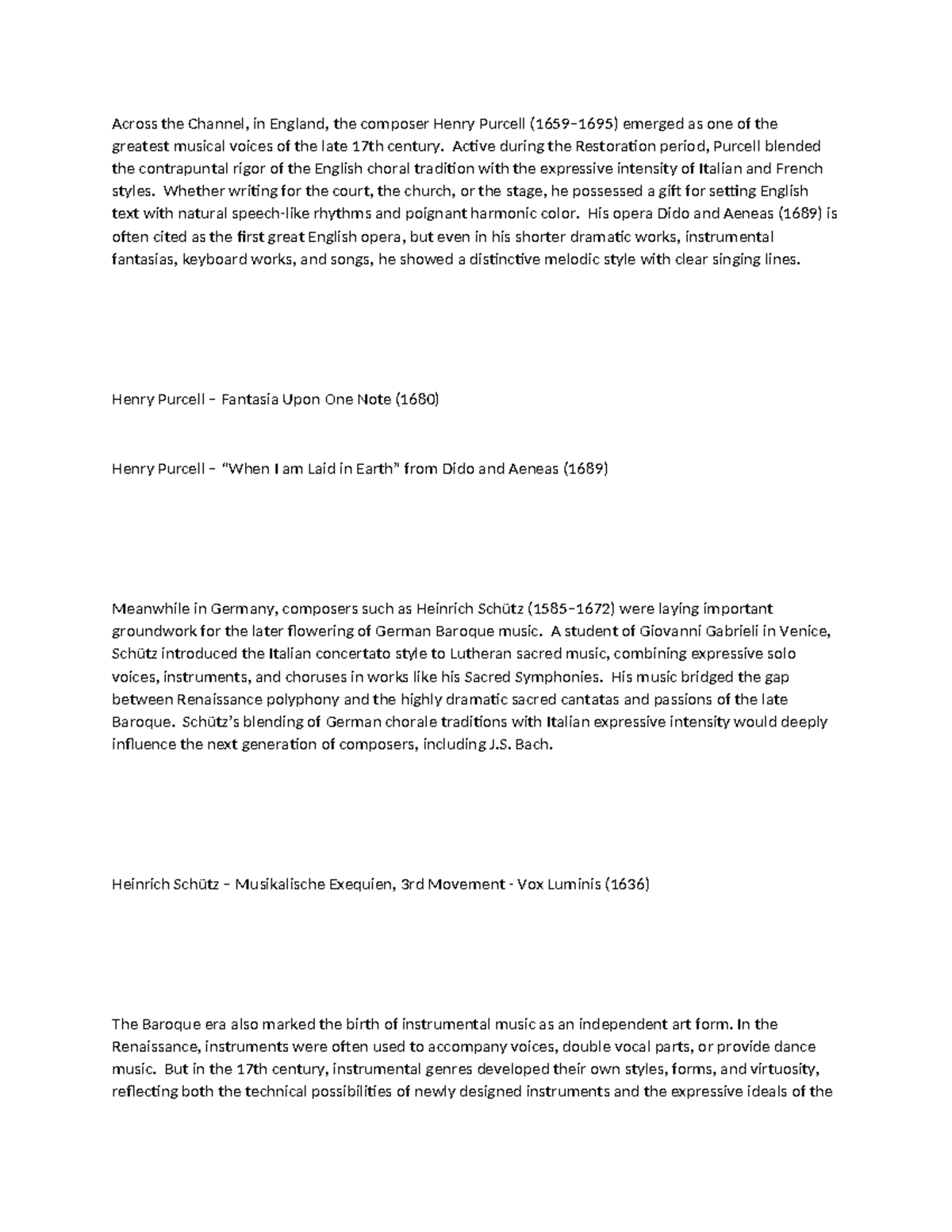 Exploring Baroque Music: Innovations & Influences in Composition - Studocu