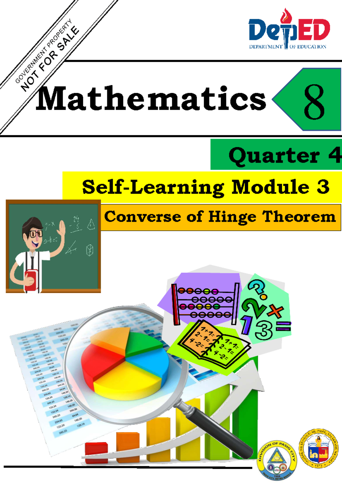 Mathematics 8 Q4 Mod 3: Converse of Hinge Theorem Guide - Studocu
